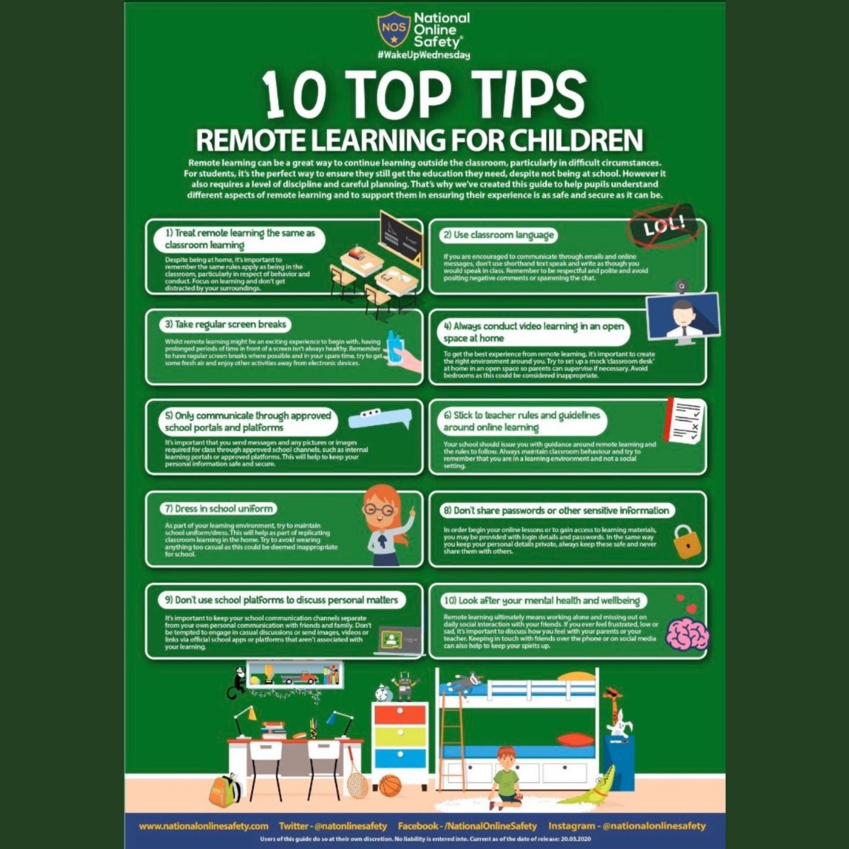 Lawnside Academy - 10 TOP TIPS - REMOTE LEARNING FOR CHILDREN